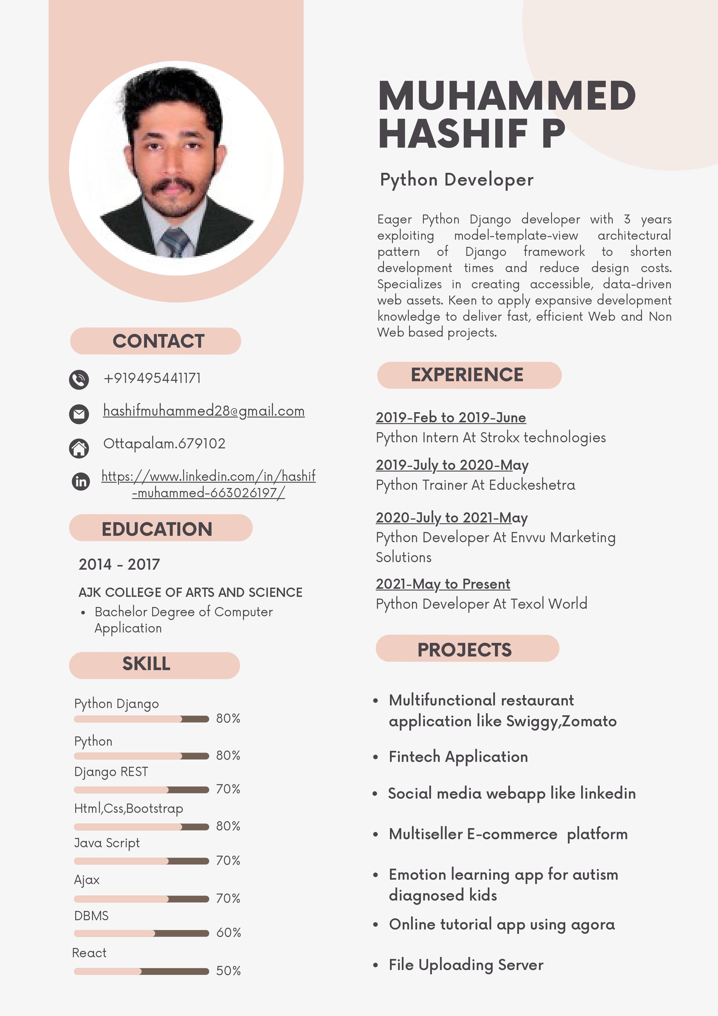 Myself Hashif Muhammed